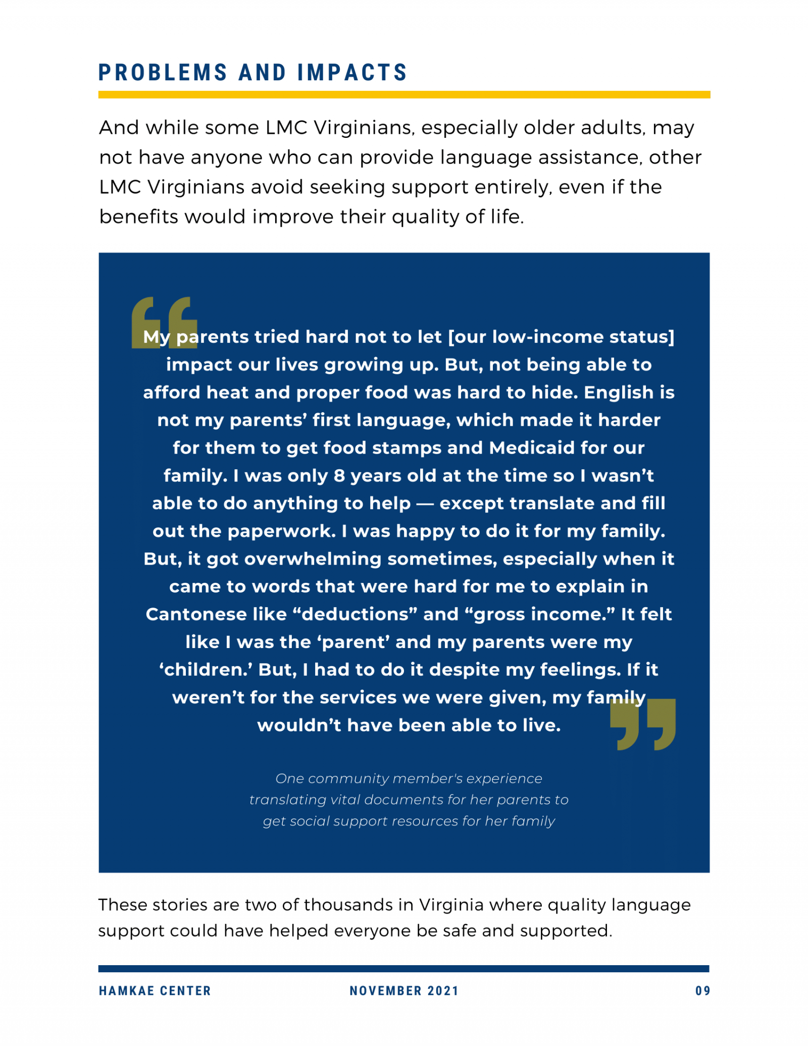 2021 Language Access Report – Hamkae Center