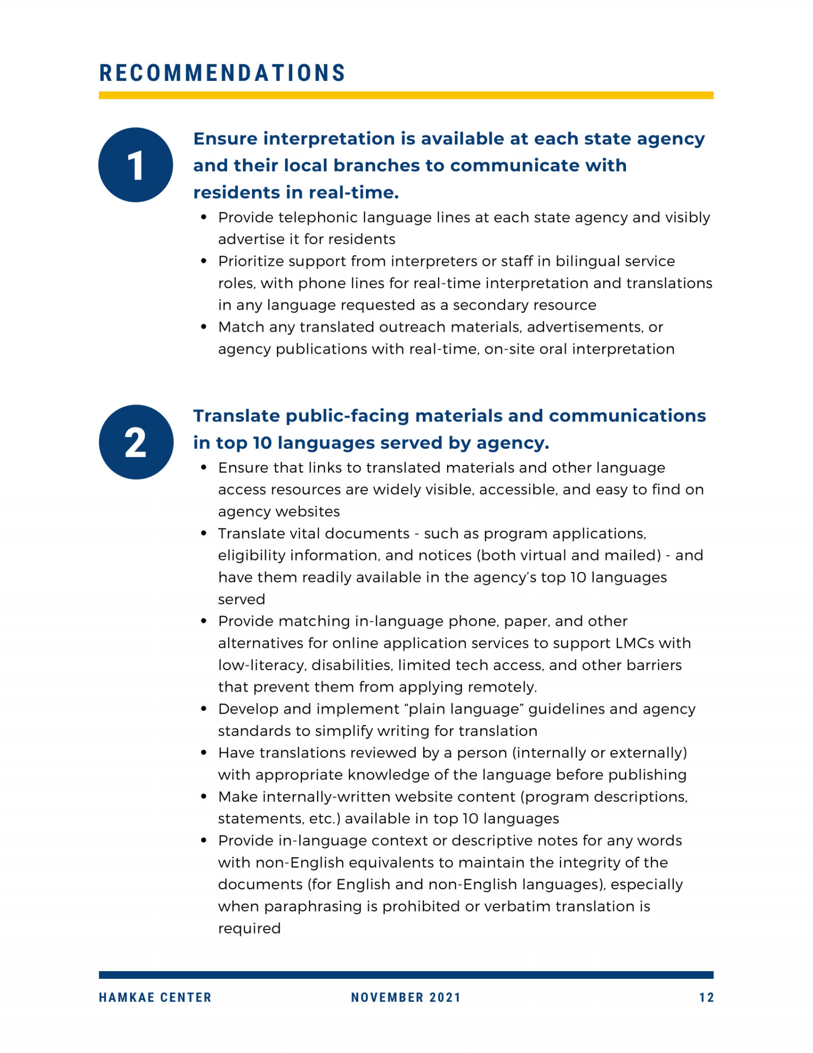 2021 Language Access Report – Hamkae Center